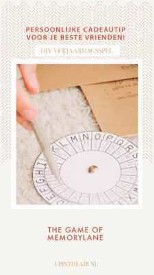 DIY: The Game of Memory Lane ; een heel persoonlijke spel - Up in the Air